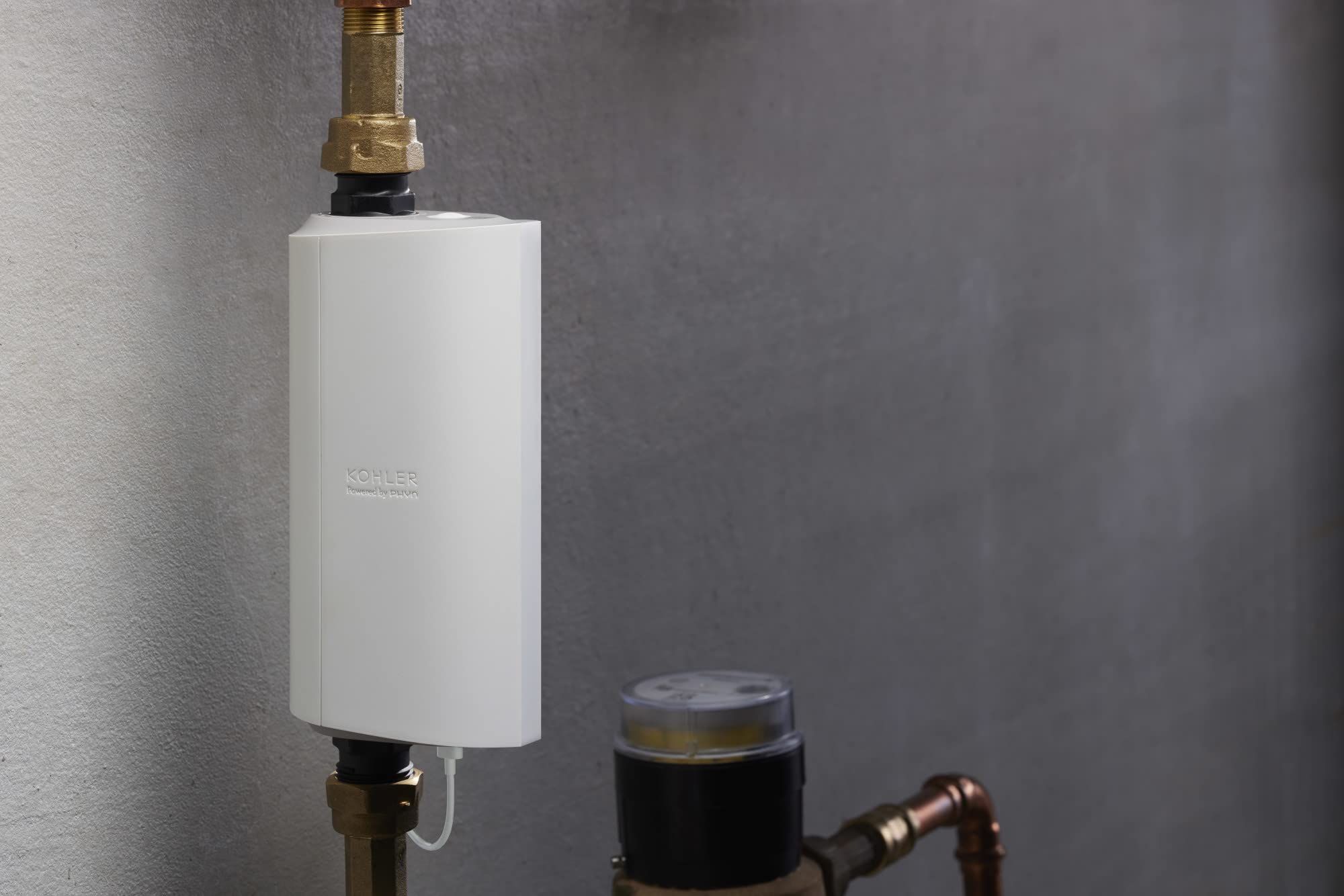 KOHLER H2Wise+ Smart Home Water Monitor and Automatic Shutoff Valve, Water Leak Detector and Water Usage Tracker,White