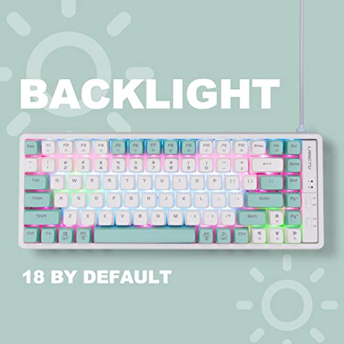 SUEHIODHY GK85 75% Hot Swap Mechanical Gaming Keyboard with MDA PBT Keycaps RGB Backlight Programmable Software for Mac/Win(Red Switch)