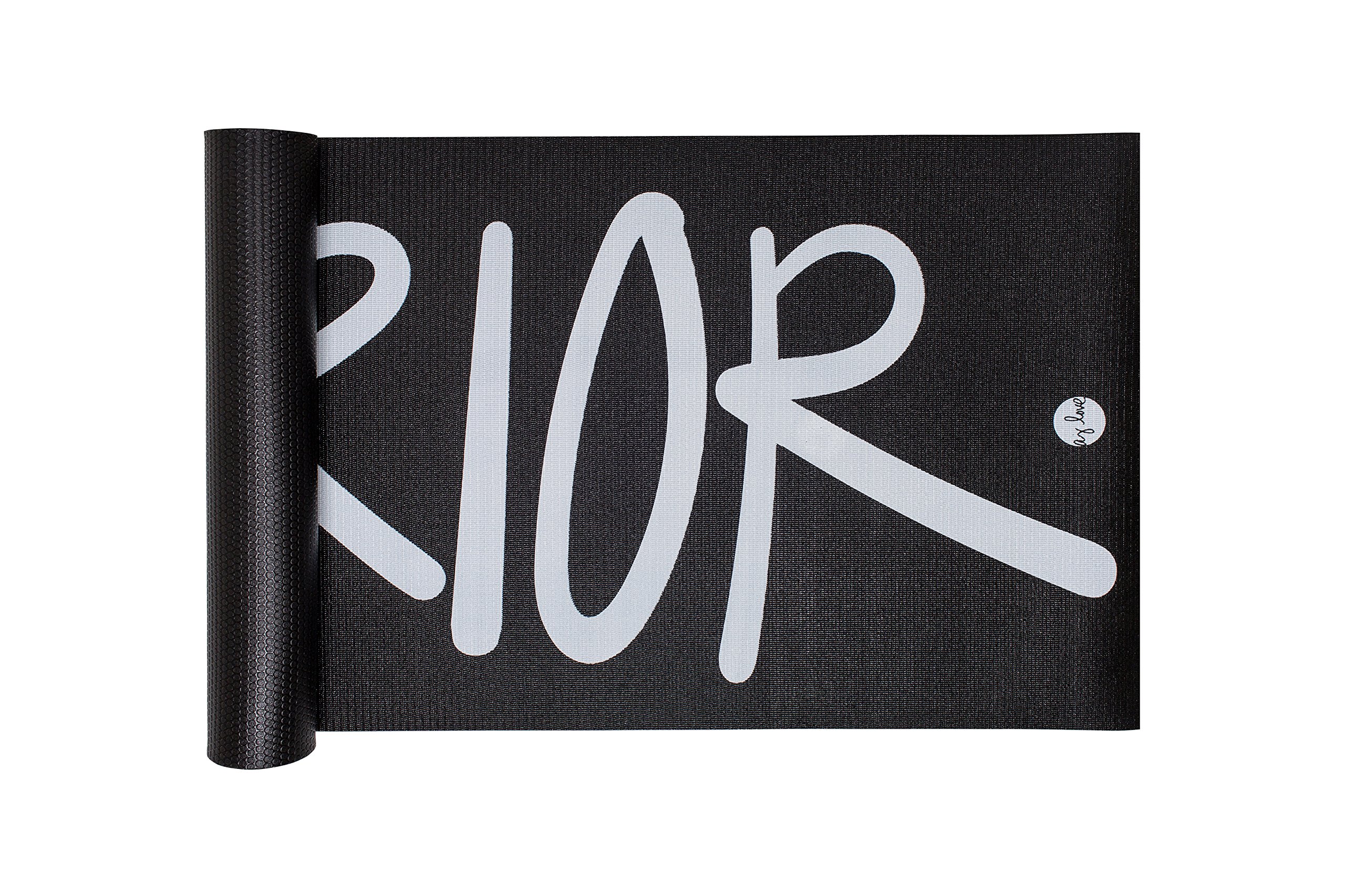 Mantra Inspired Professional Lite Yoga Mat by aj Love | The Lite Mat (Black – The Warrior Mat – Lite)