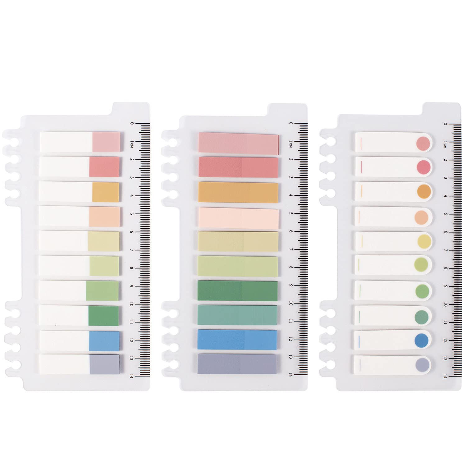 Morandi Sticky Notes, Writable Index Tabs, Set of 10 x 3 Packs Colorful Macaron Memo Stickers, Waterproof for Books, Folders, Glass, Monitors & Filing Cabinets, 200 Pieces/Pack, Morandi