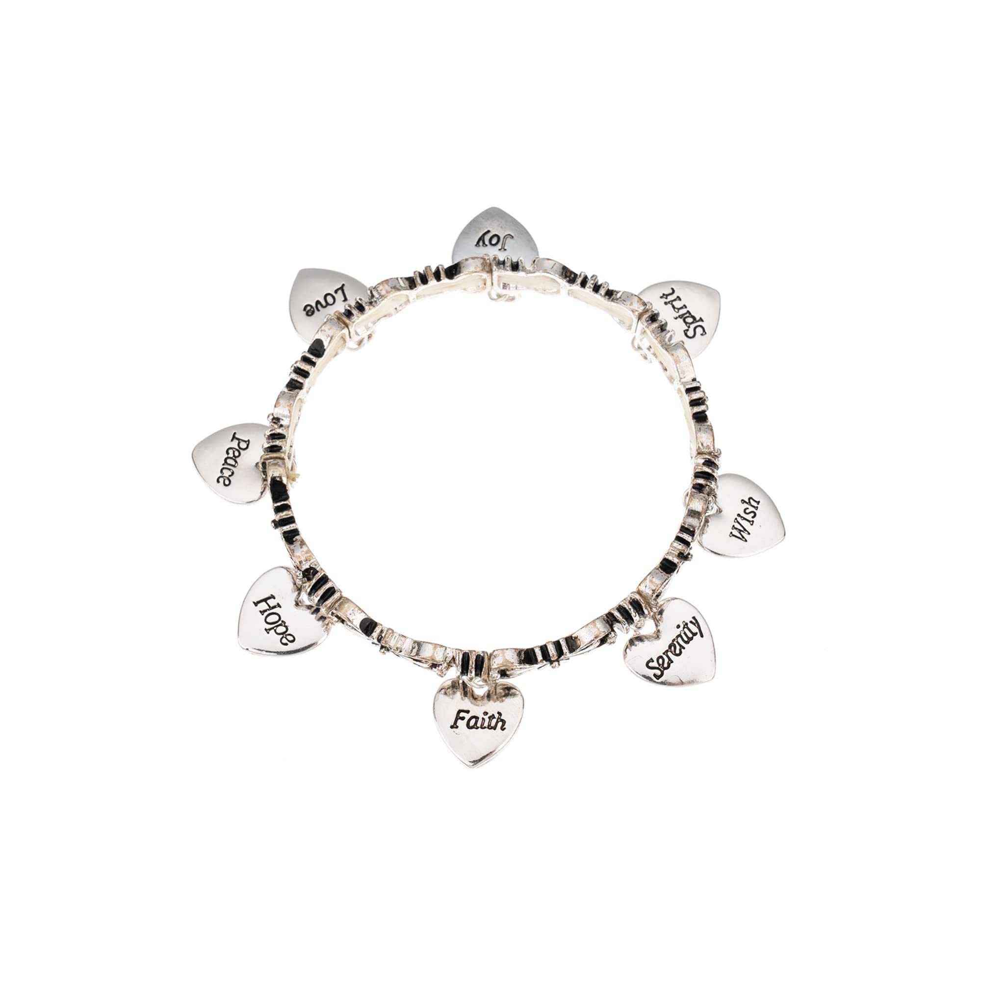 Madison Tyler Religious Prayer Bracelet for Women Religious Jewelry Gift for Girls Christian Gift, Rhodium,