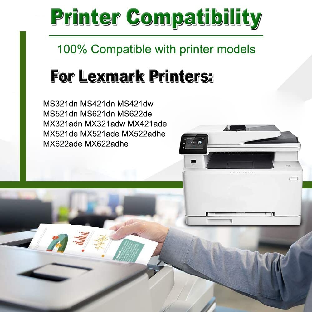 Kolasels (NO Toner) 2-Pack Compatible 56F0Z00 Laser Drum Unit Used for MS321dn MS421dn MS421dw MS521dn MS621dn MS622de MX321adn MX321adw Printer (Black, High Yield)