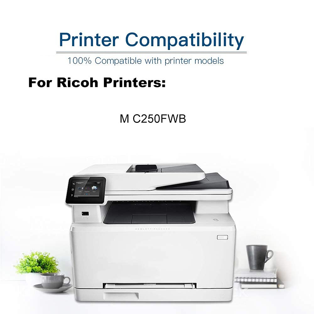 Kolasels 1-Pack (Black) Compatible High Yield M C250 (408348) Printer Toner Cartridge use for Ricoh M C250FWB Printers