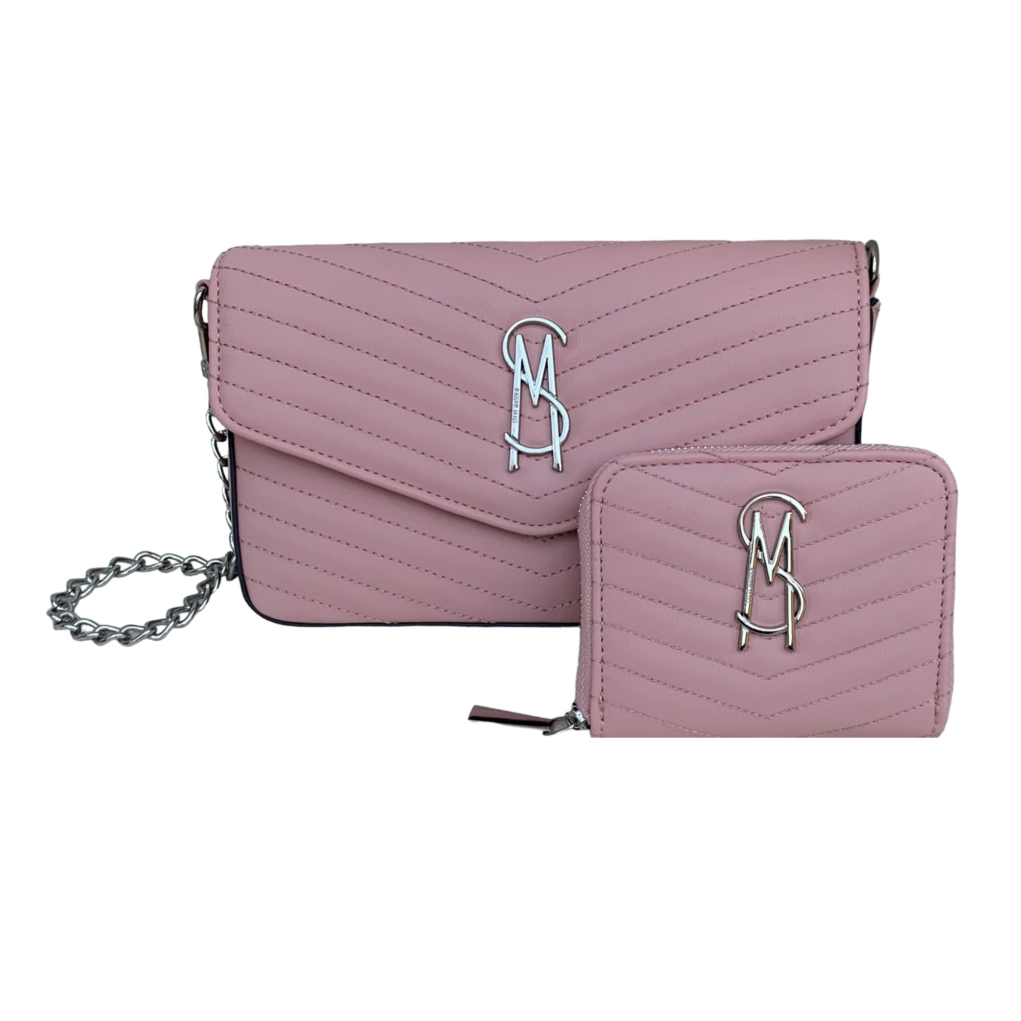 Steve Madden Shoulder Bag and Wallet Set (BLUSH)