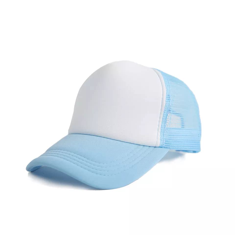 OKBA 10 Pack Sublimation Blanks hat (Sky Blue hat * 10pcs)