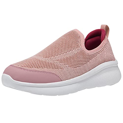 MAZURKA Shoes for Women Slip On Womens Women's Sneakers Wide Woman Walking Slip-On Black White Pink Grey Tan Width Wide Comfortable Fashion Athletic Soft Breathe Summer (Pink,Us Women Size 7)