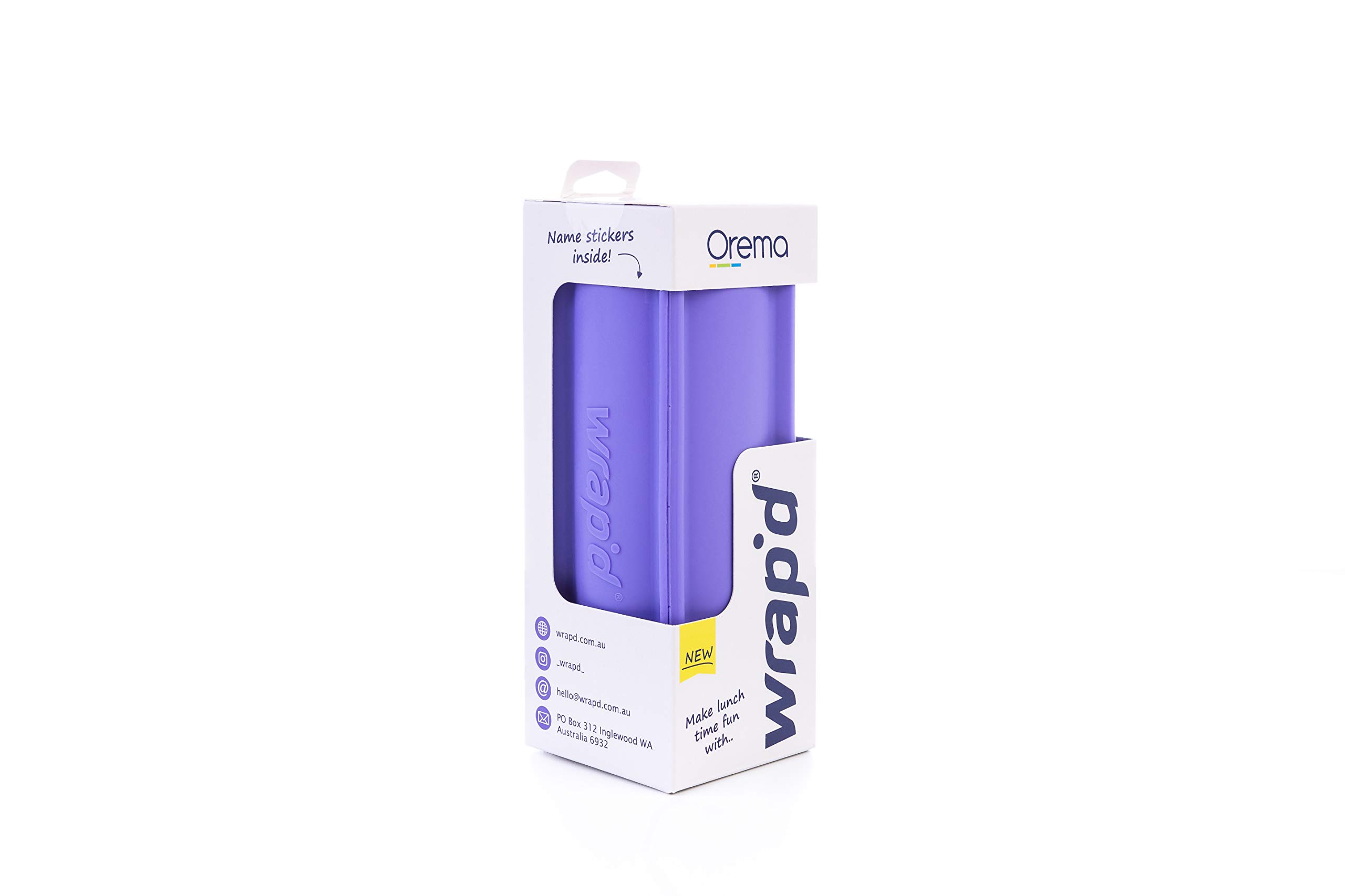 Purple Wrap'd Reusable Silicone Lunch Burrito Flatbread Wrap Holder Container Alternative to Beeswax Wraps Cling Wrap