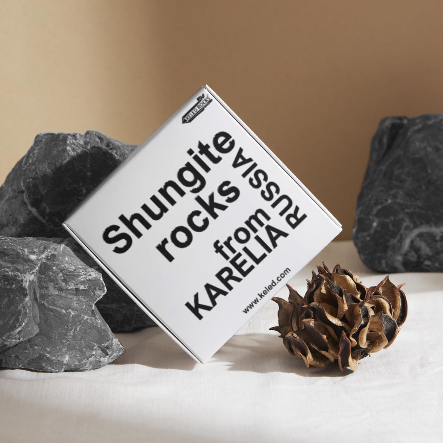 Keled Rocks Metatrons Cube Pendant Necklace from Shungite Stone