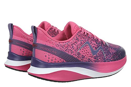 MBT Women's Huracan-3000 Rocker Bottom Running Shoe, Grey/Pink - 6 M US