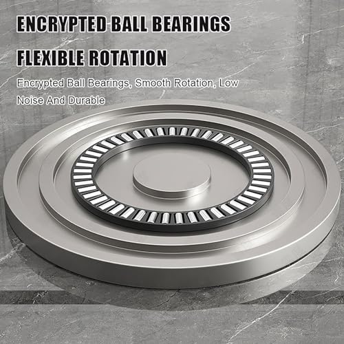 LWQFHI Round Tempered Glass Lazy Susan Rotating Lazy Susan Turntable for Kitchen Dining Table Large Round Table Lazy Susan Lazy Susan Tray 50cm A