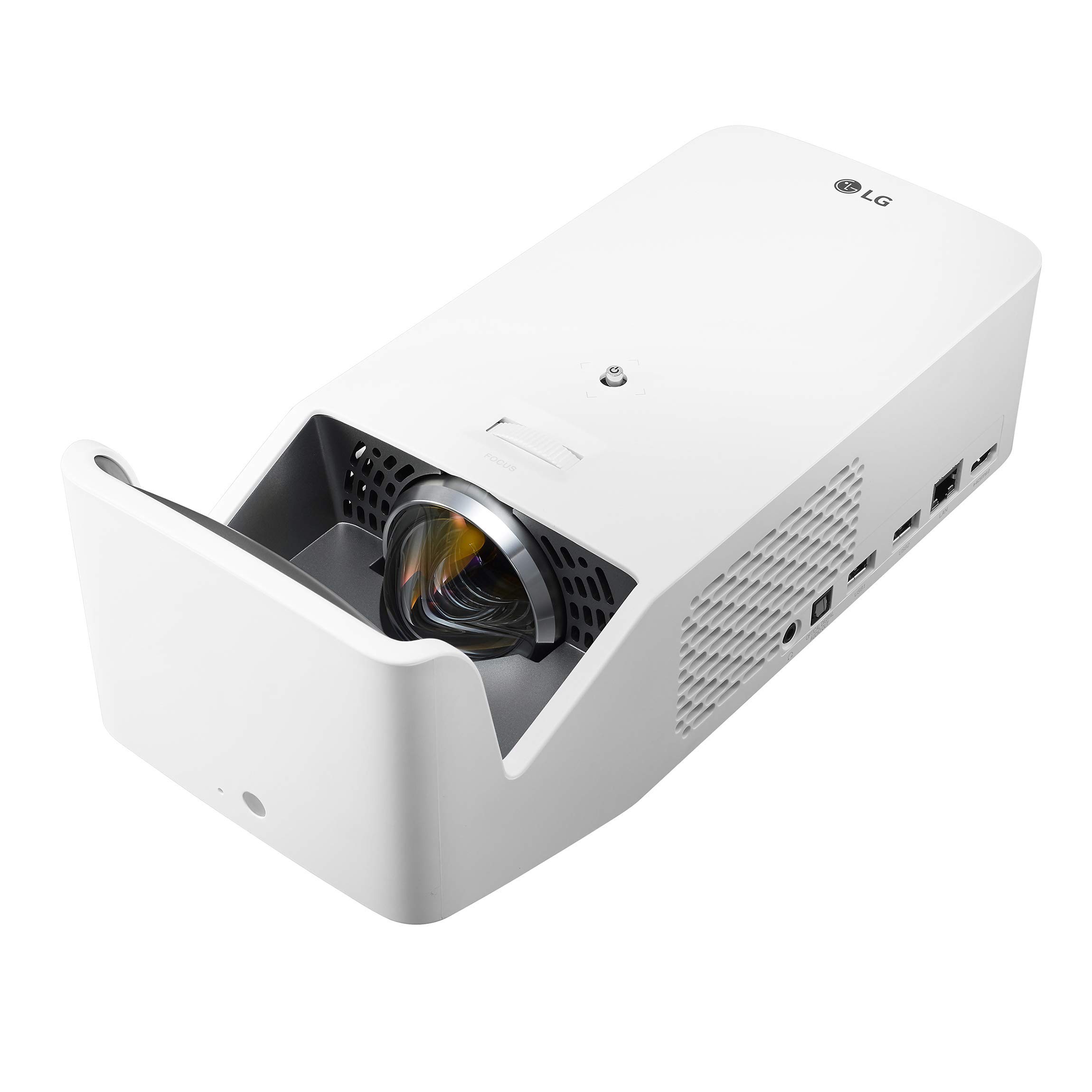 LG HF65LA Ultra Short Throw LED Home Theater CineBeam Projector with Smart TV and Bluetooth Sound Out (2019 Model), White (Renewed)