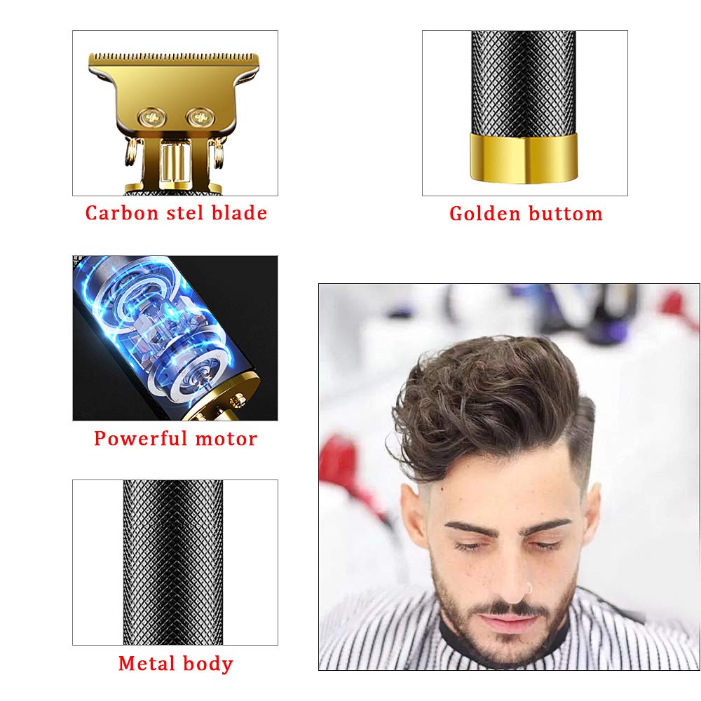 Mens Clipper Cordless Hair Clippers, Razor Electric Professional Beard Trimmer Grooming Shaving Machine Self Hair Cutting Haircut Trimmers Cutter,Black