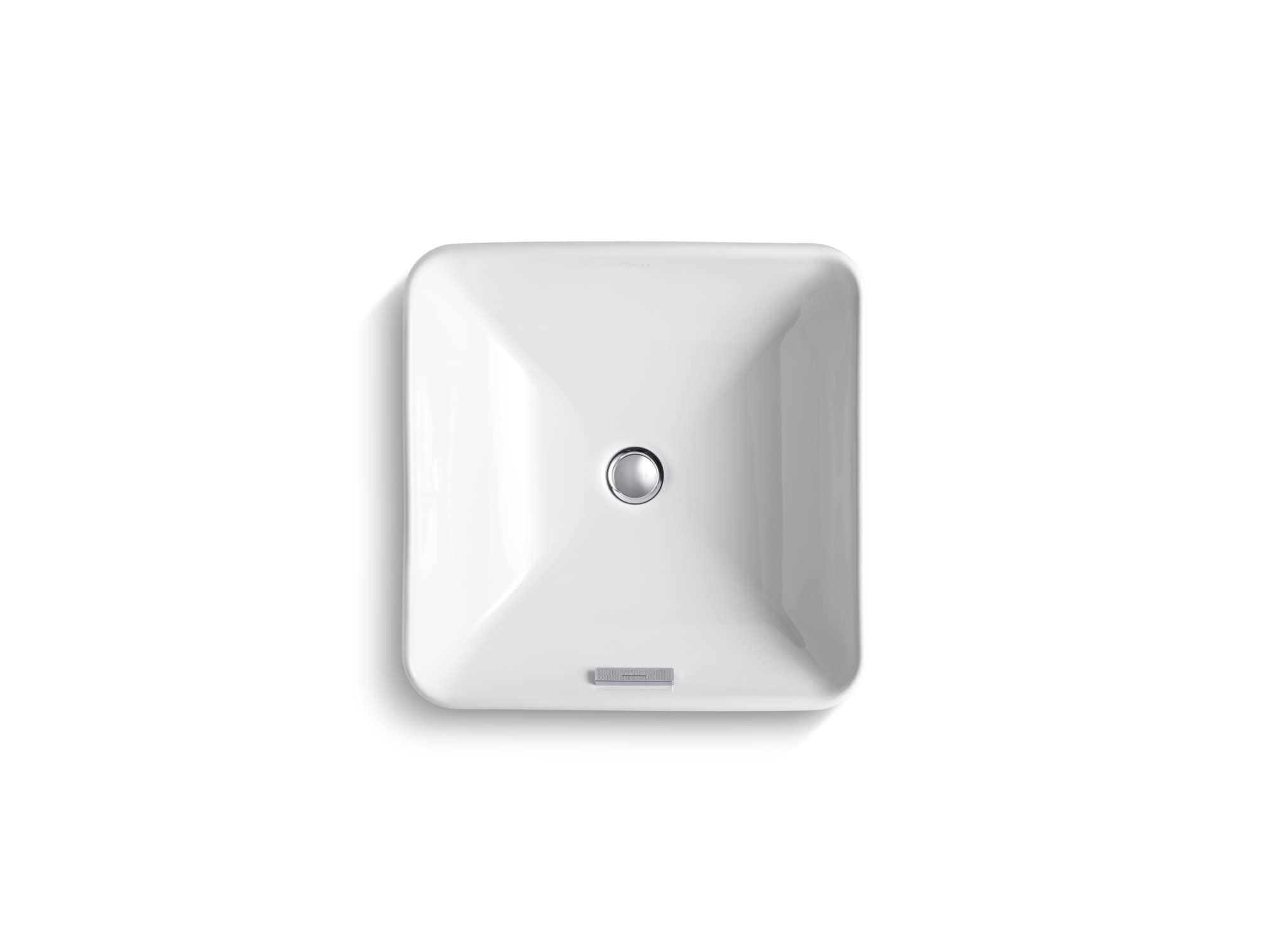 KOHLER 2661-0 Vox Vessel Bathroom Sink, vitreous China, 16-1/4" W x 16-1/4" L, White