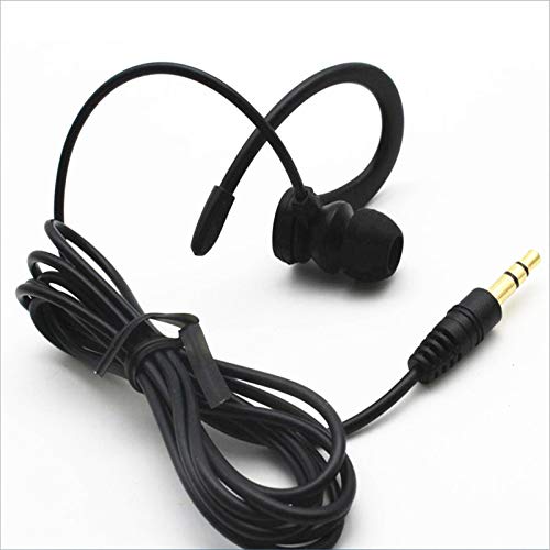 LINHUIPAD Single Side Earbud Headphones Stereo in-Ear Earphone Removable Hook Earphone for PC Smartphones MP3 MP4 Players