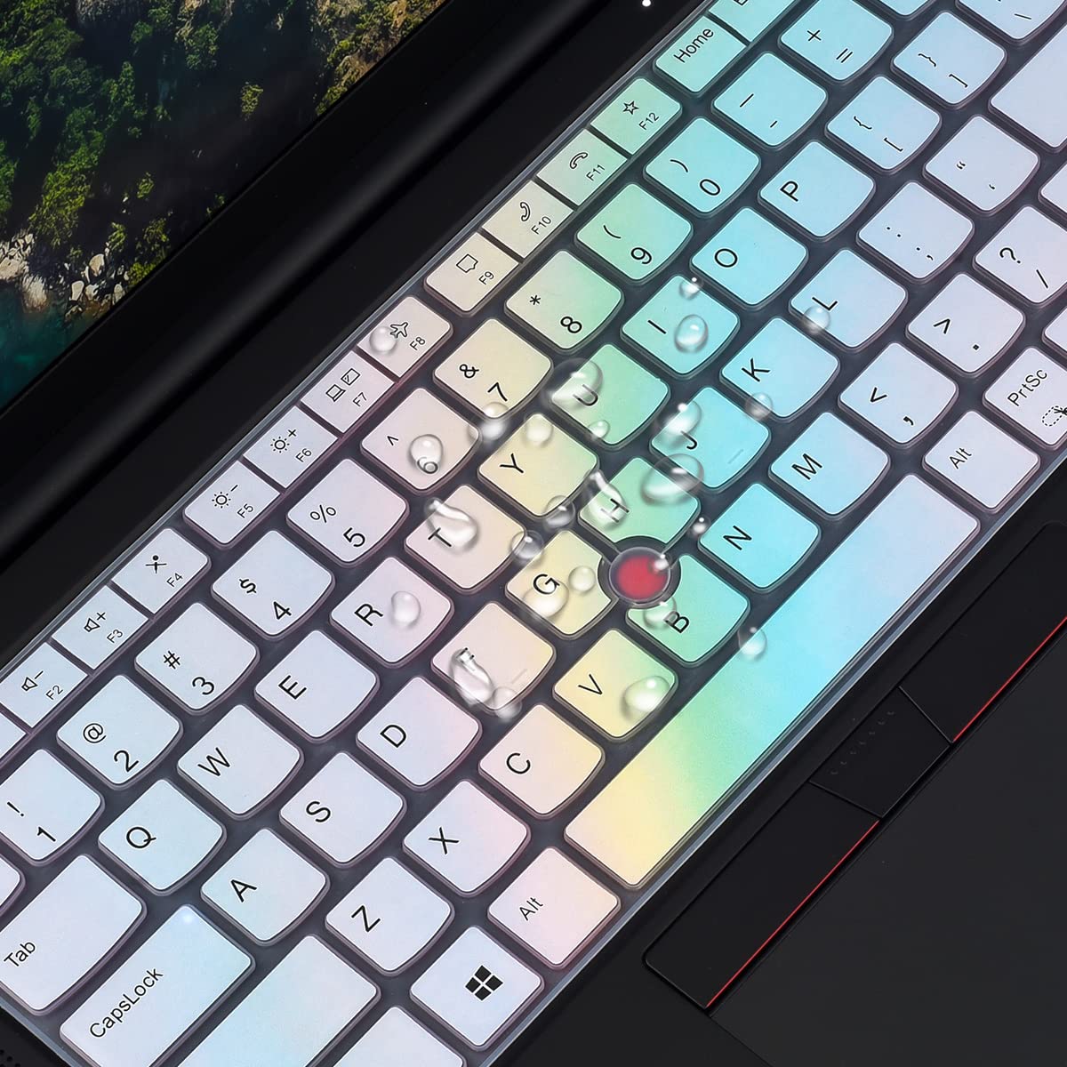 Keyboard Cover for 14" Lenovo ThinkPad X1 Carbon Gen 11/10, ThinkPad T14 & T14s Gen 4/3, ThinkPad L14 Gen 3 & P14s Gen 3 & Thinkpad E14 Gen 6 Gen 5 Laptop, ThinkPad T14 Gen 4 Keyboard Skin - Colorful