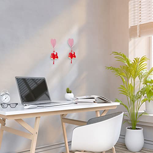 Zerodeko Ceiling Hooks 12Pcs Heart Shaped Wall Hooks Metal Decorative Cute Hook Adhesive Wall Hook Key Hat Towel Hooks Coat Wall Hangers for Home Kids Room Decoration 1 Ceiling Hook
