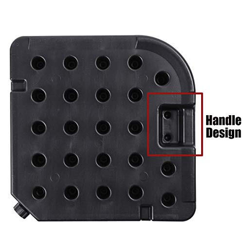 Sunnyglade 4PCS 176LB Square Shaped Water Or Sand Filled Umbrella Base Cantilever Offset Patio Market Umbrella Base Stand with U Locking (Black)