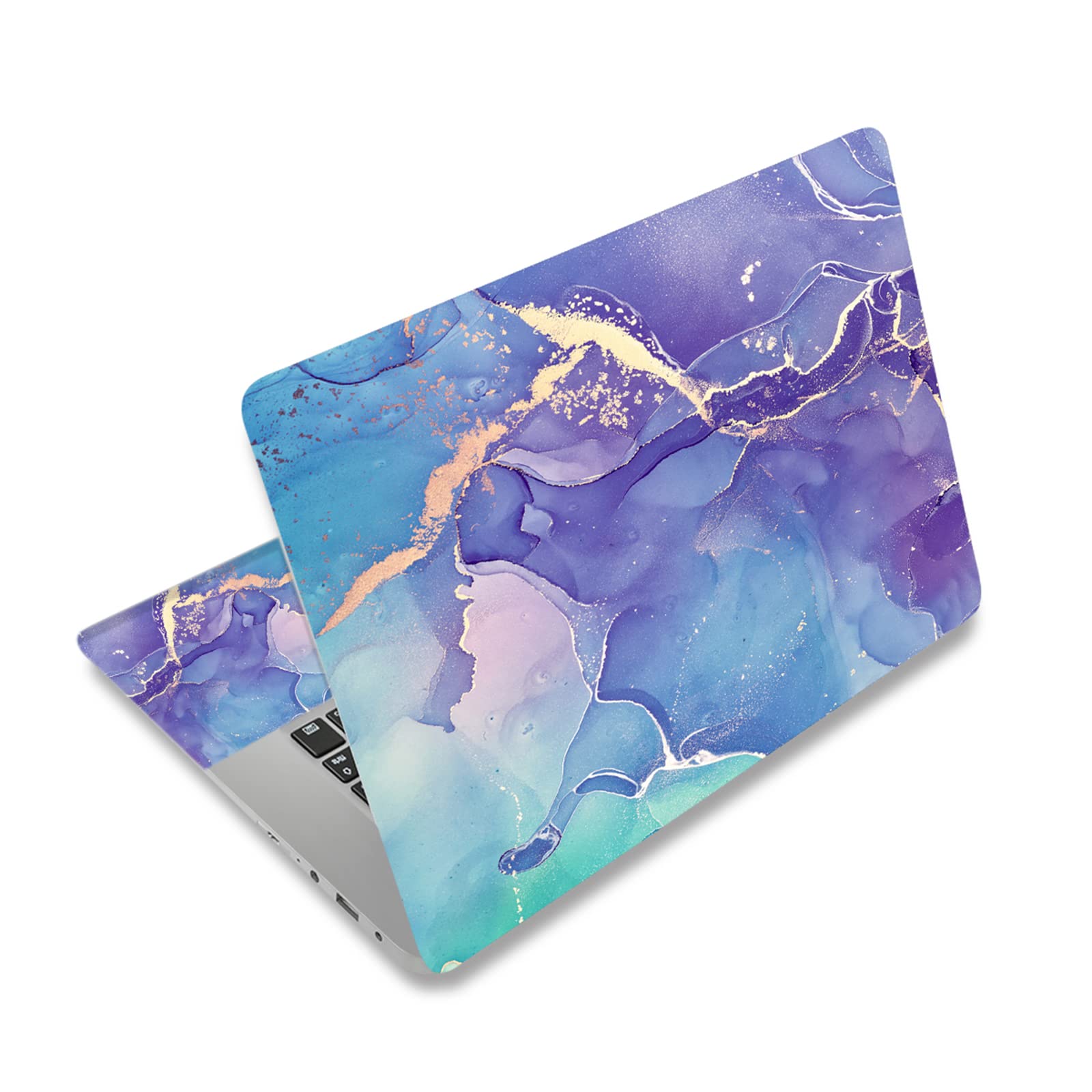 Laptop Stickers Decal,12 13 14 15 15.6 inches Netbook Laptop Skin Sticker Reusable Protector Cover Case for Toshiba Hp Samsung Dell Apple Acer Leonovo Sony Asus Laptop Notebook (Purple Marble)