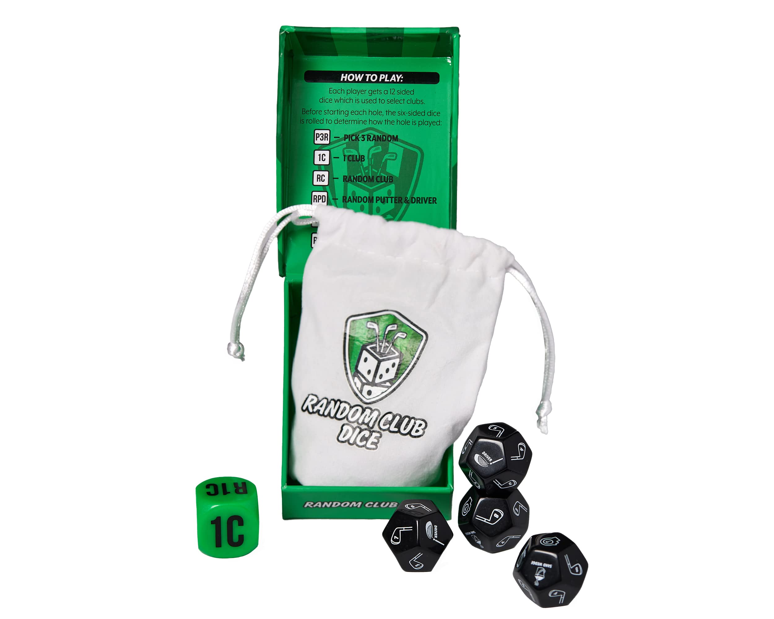 Random Club Dice On-Course Golf Game from Fore! Cards | Fun & Challenging Golf Game | Perfect for Golfers of Any Skill Level