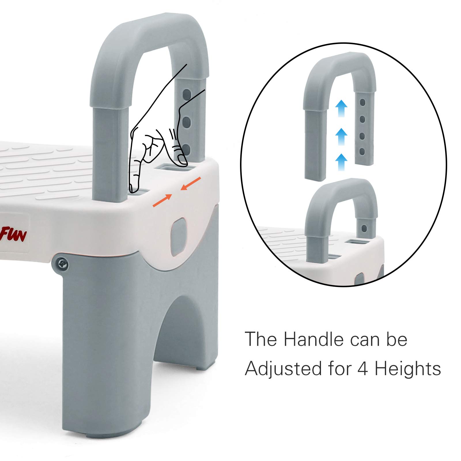 LOL-FUN Step Stool for Kids, Toddler Step Stool for Bathroom Sink, Child Step Stool for Potty Training Blue