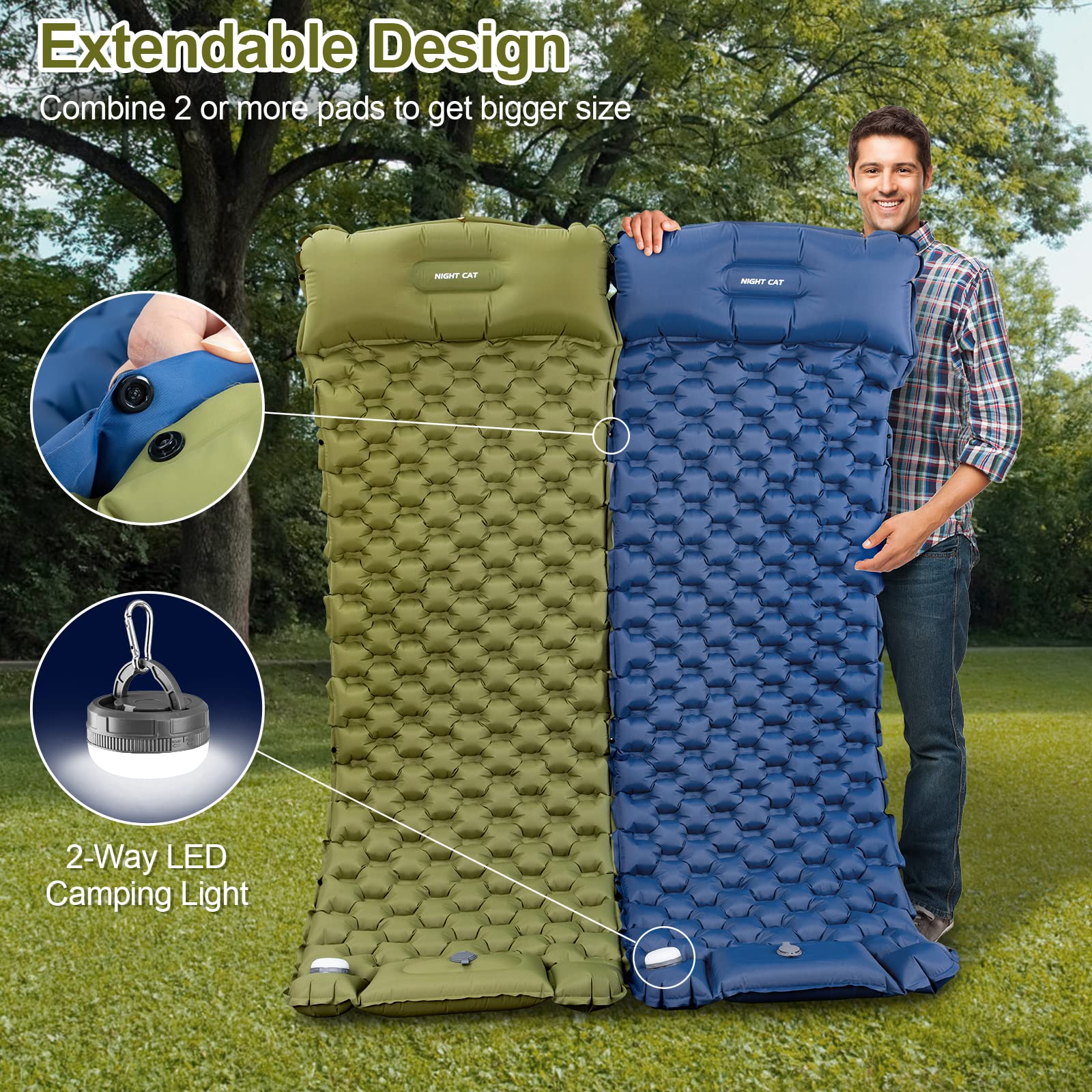 Night Cat Camping Hammock Tent with Hammock Underquilt and Sleeping Pad Hammock Combo Set