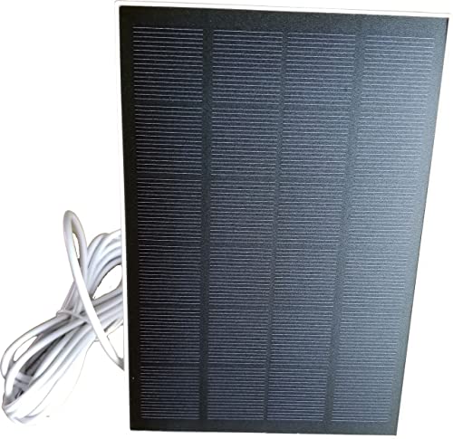 Solar Panel for Camera 3.3W Powered Surveillance Cam 10ft Charging Cable 5V microUSB Port