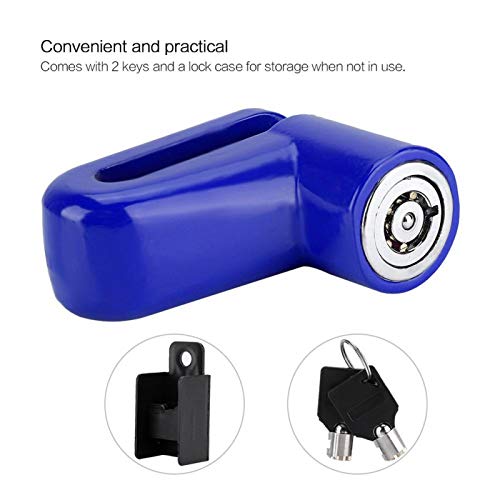 Motorcycle Disc Brake Lock, Anti-Theft Practical Brake Lock, Durable for Motorcycle General Purpose Professional Use Bike(Blue)