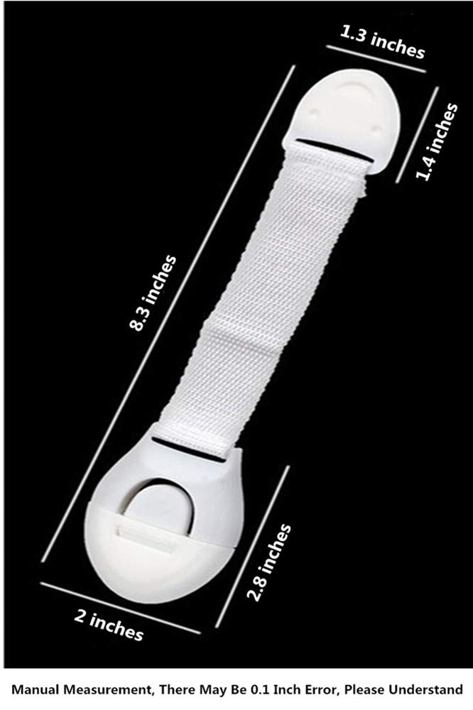 LINNDDER_12 Pack Of White Drawer Child Locks Safety Locks For Cabinets Refrigerator Lock Child Prevent Children From Opening Drawers, Cabinets, Refrigerators, Microwave Ovens, Trash Cans, Toilets,