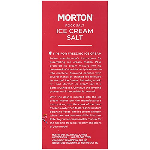 Morton Ice Cream Salt, Rock Salt, 4 Pound, Tub (Pack of 4)