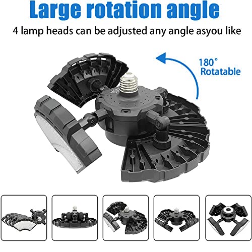 WONDERFUL MEMORIES LED Garage Light,140W Deformable Shop Lights for Garage Led Super Bright,18500LM Pure Aluminum Cold Forged housing Garage Lighting,6500K Daylight for Garage Basement