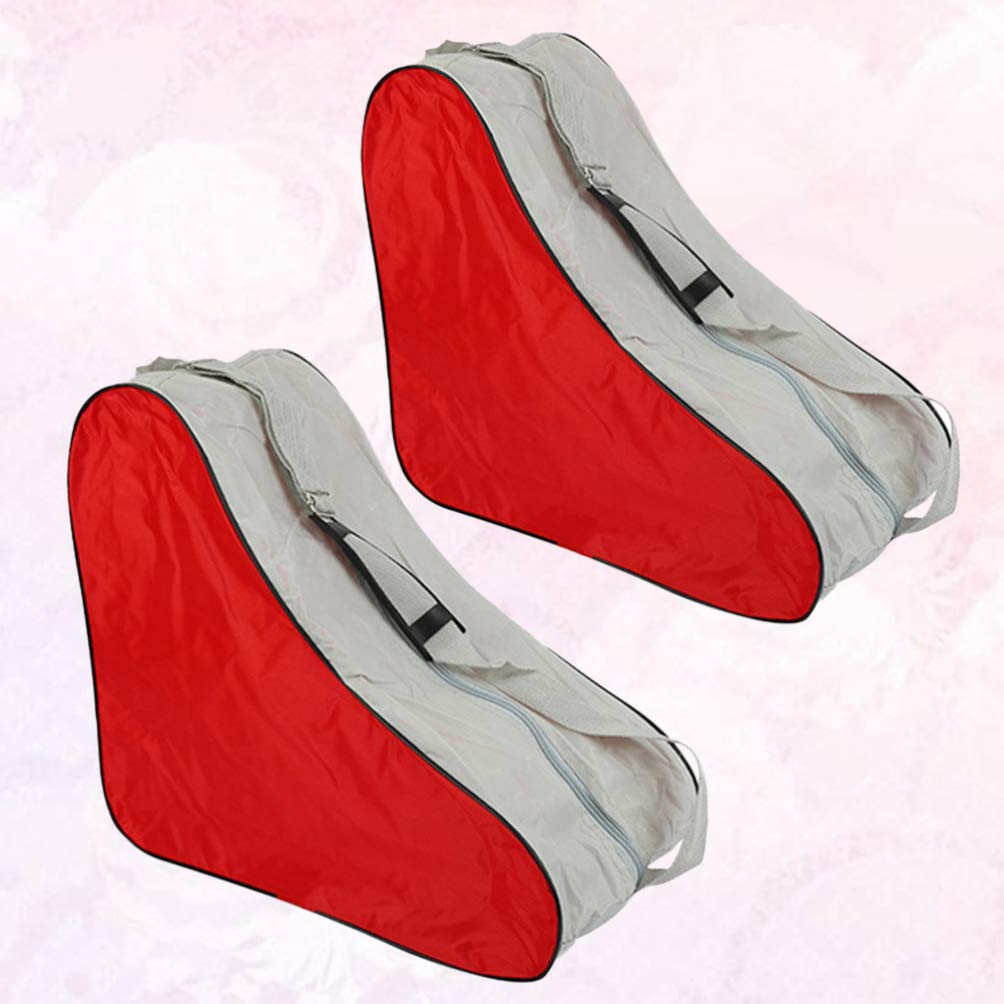 LIOOBO 2 Pcs Storage Bag Mesh Cloth Convenient Portable Tote Bag Skate Bag Roller Skate Pouch Ice Skating Bag