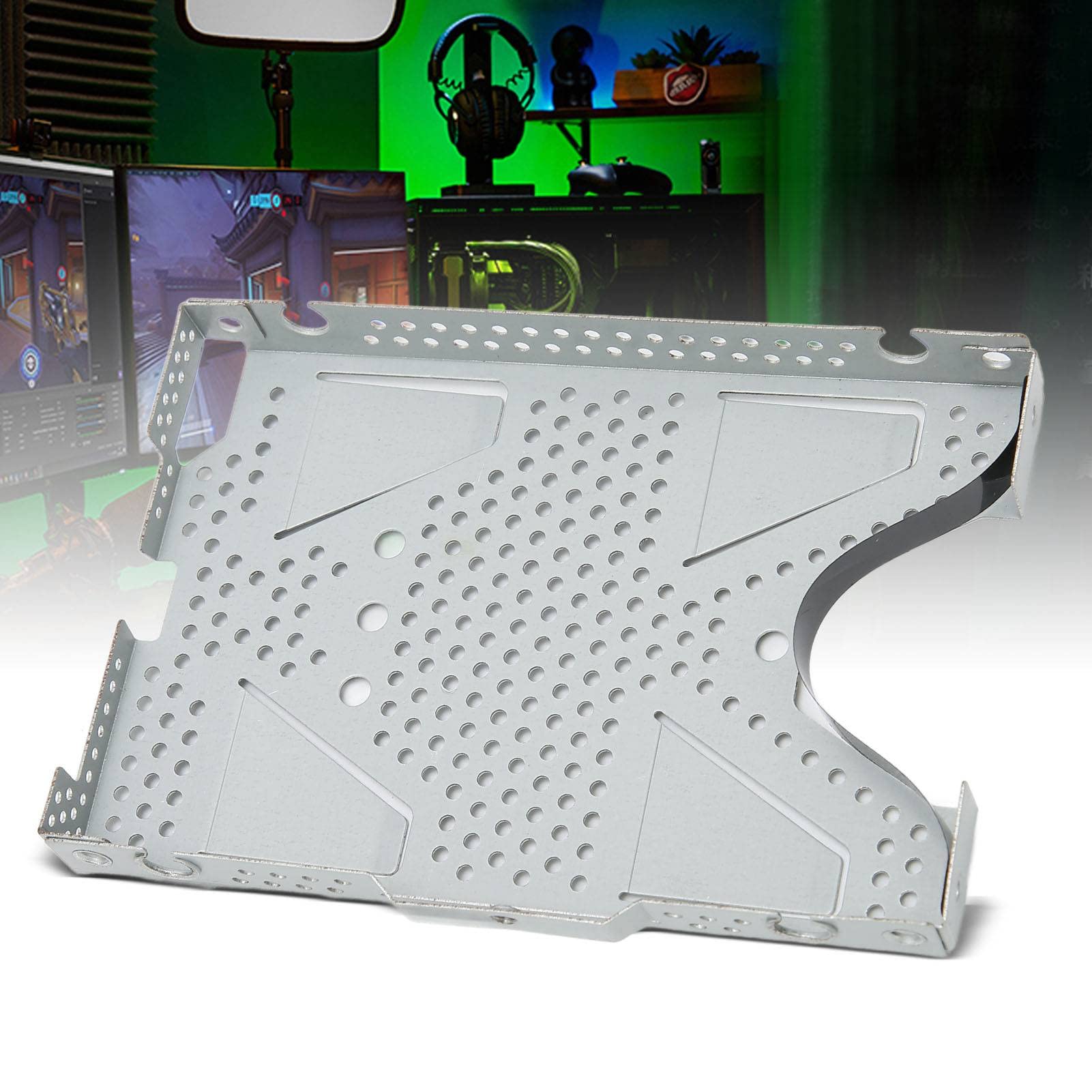 RANNYY Hard Disk Holder, Hard Disk Drive Mounting Bracket Replacement Metal Hard Drive Caddy for PS4 Slim Console