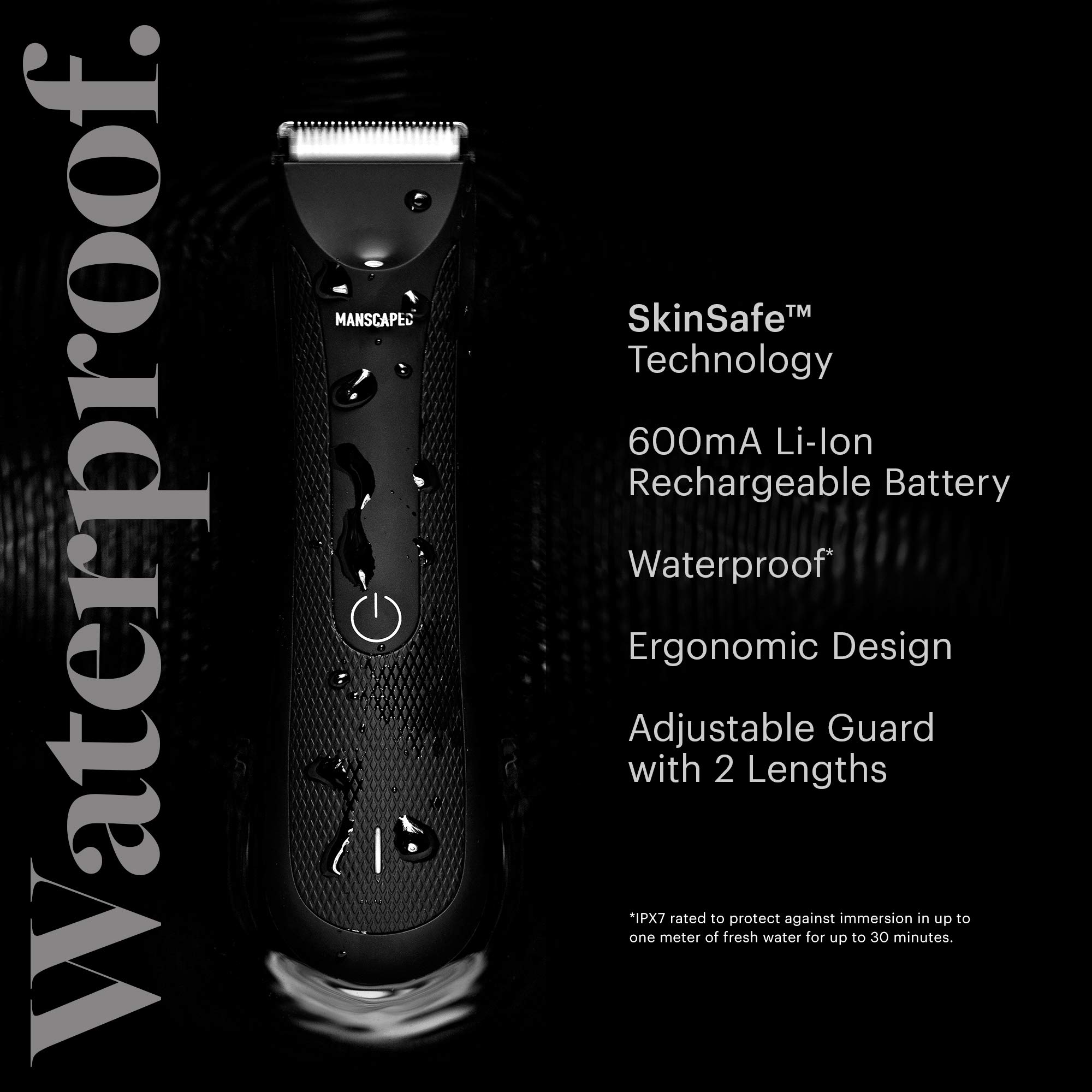 MANSCAPED™ Nuts and Bolts 3.0, Men's Grooming Kit, Includes The Lawn Mower™ 3.0 Ergonomically Designed Powerful Waterproof Trimmer, The Crop Preserver™ Ball Deodorant and Disposable Shaving Mats