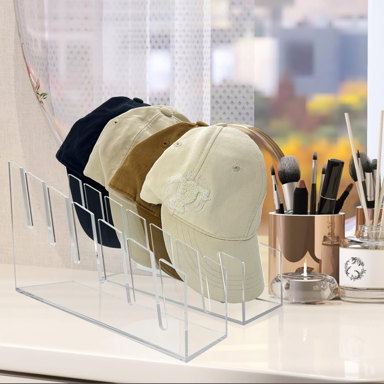 ZSYAIIQ Hat Stand for Baseball Caps, 2Pcs Hat Organizer for Baseball Caps Storage,Hat Racks for Baseball Caps Display Hat Holder for Bedroom, Closet, Dresser, Office (2 PACK)