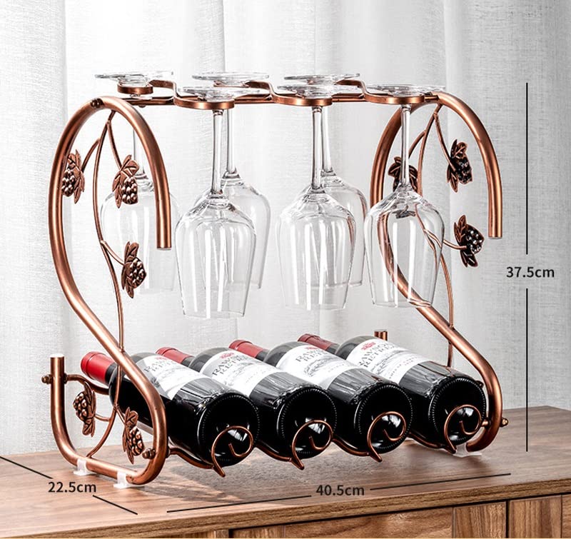 LHLLHL Multifunctional Wine Rack Iron Wine Glass Rack Kitchen Table Storage Rack Goblet Glass Wine Glass Bar Tool
