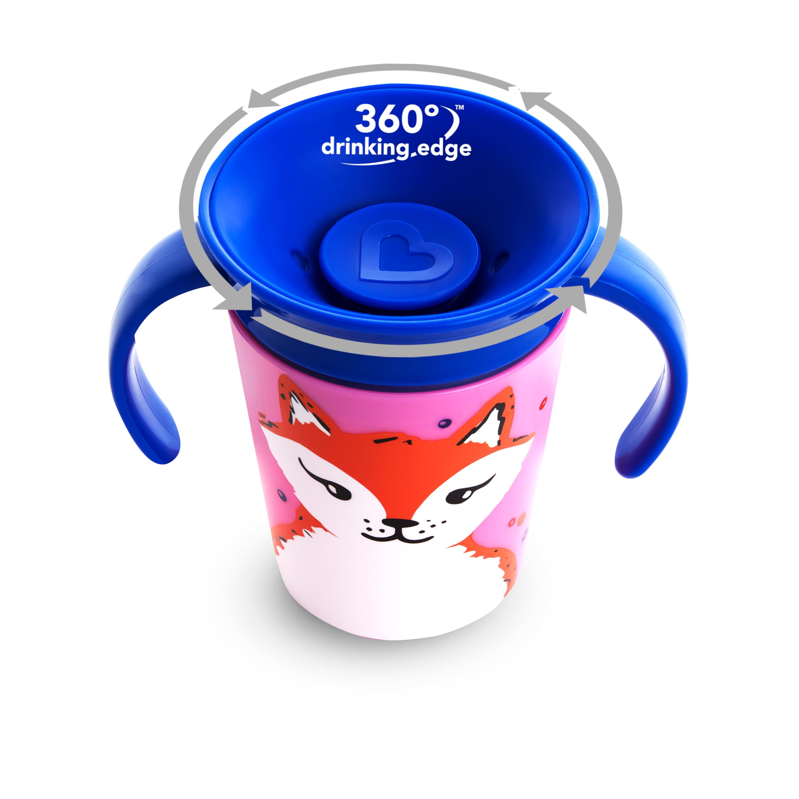 MunchkinÂź MiracleÂź 360 WildLove Trainer Sippy Cup, 6 Oz, Red Fox