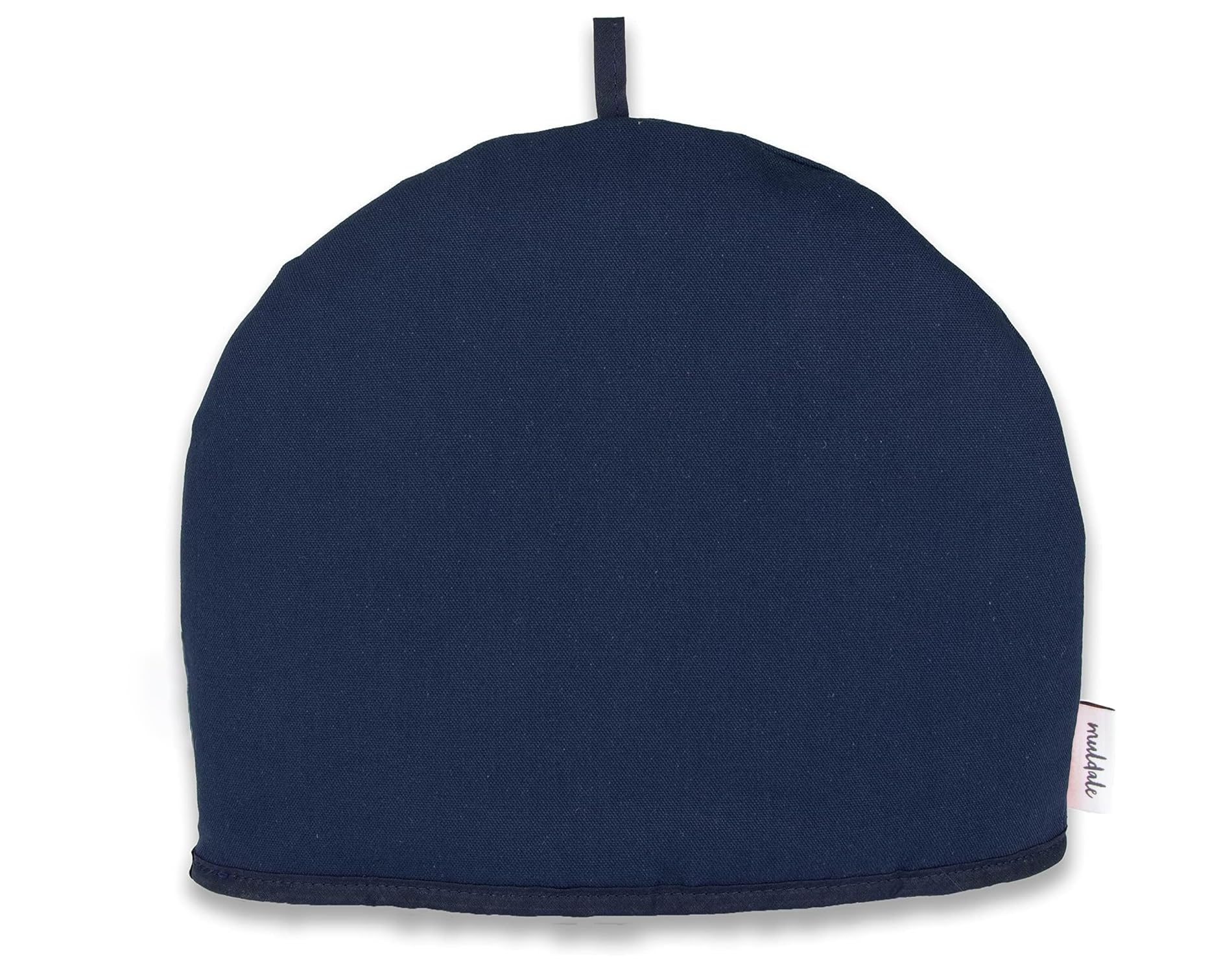 Muldale Large Tea Cozy for Teapot - Oxford Navy - Teapot Cozy Cover Insulated to Keep Warm Thermal 100% Cotton Extra Thick Wadding - Made in England - Tea Cozies Covers Fit 1 to 6 Cup