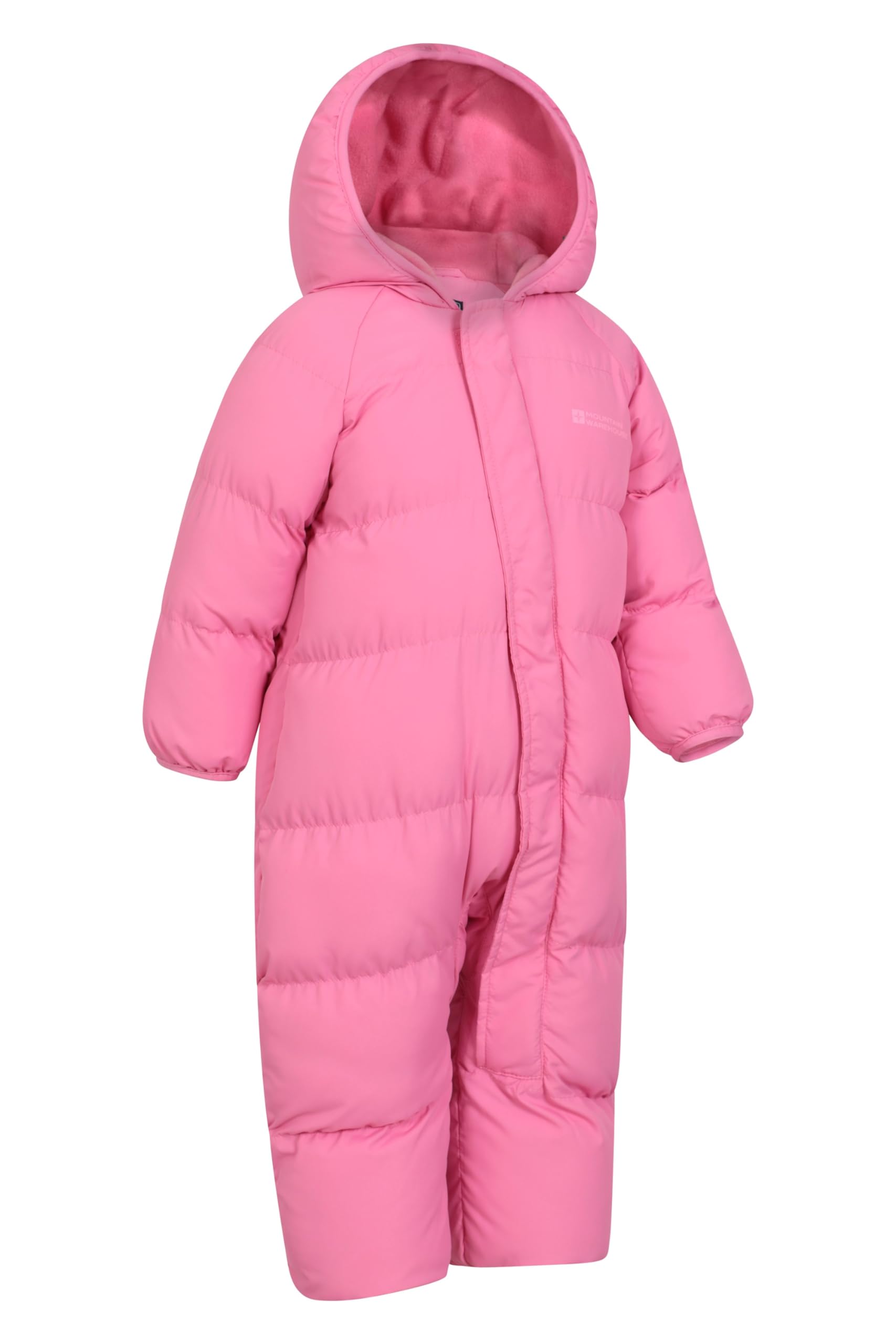 Mountain Warehouse Frosty Toddler Padded Suit - Fleece Lined Snowsuit Pink 12-18 Months