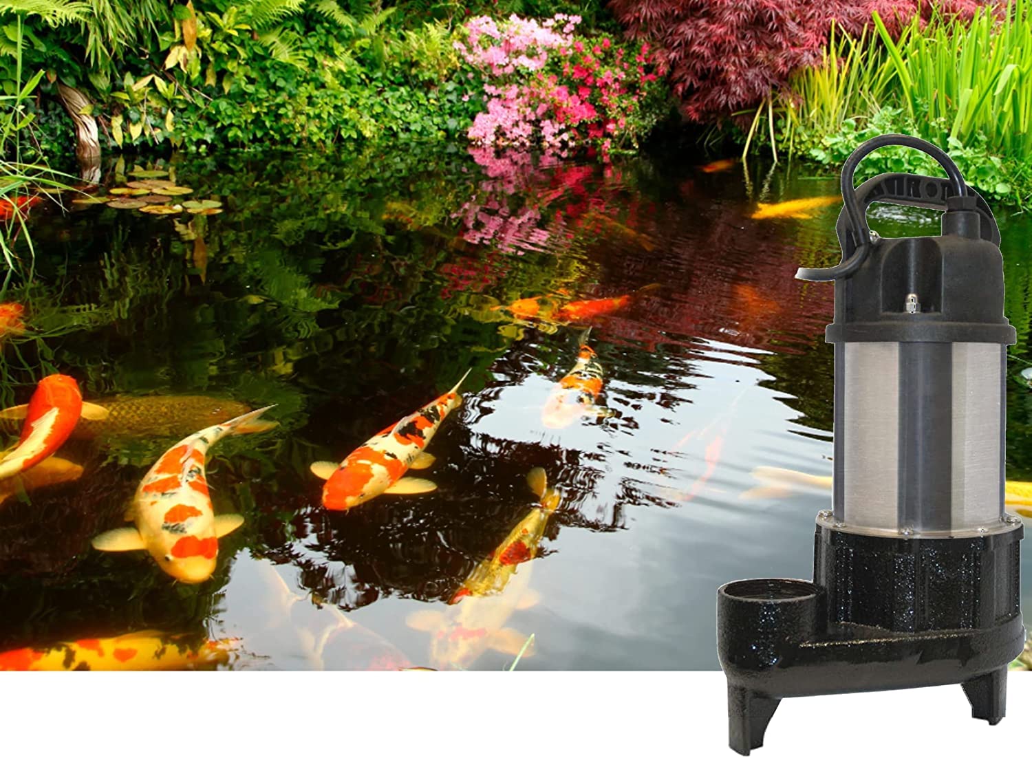 Little Giant WGFP-50 115 Volt, 4280 GPH Stainless Steel and Cast Iron Water Feature Pump with 19-Ft. Cord, Black, 566068