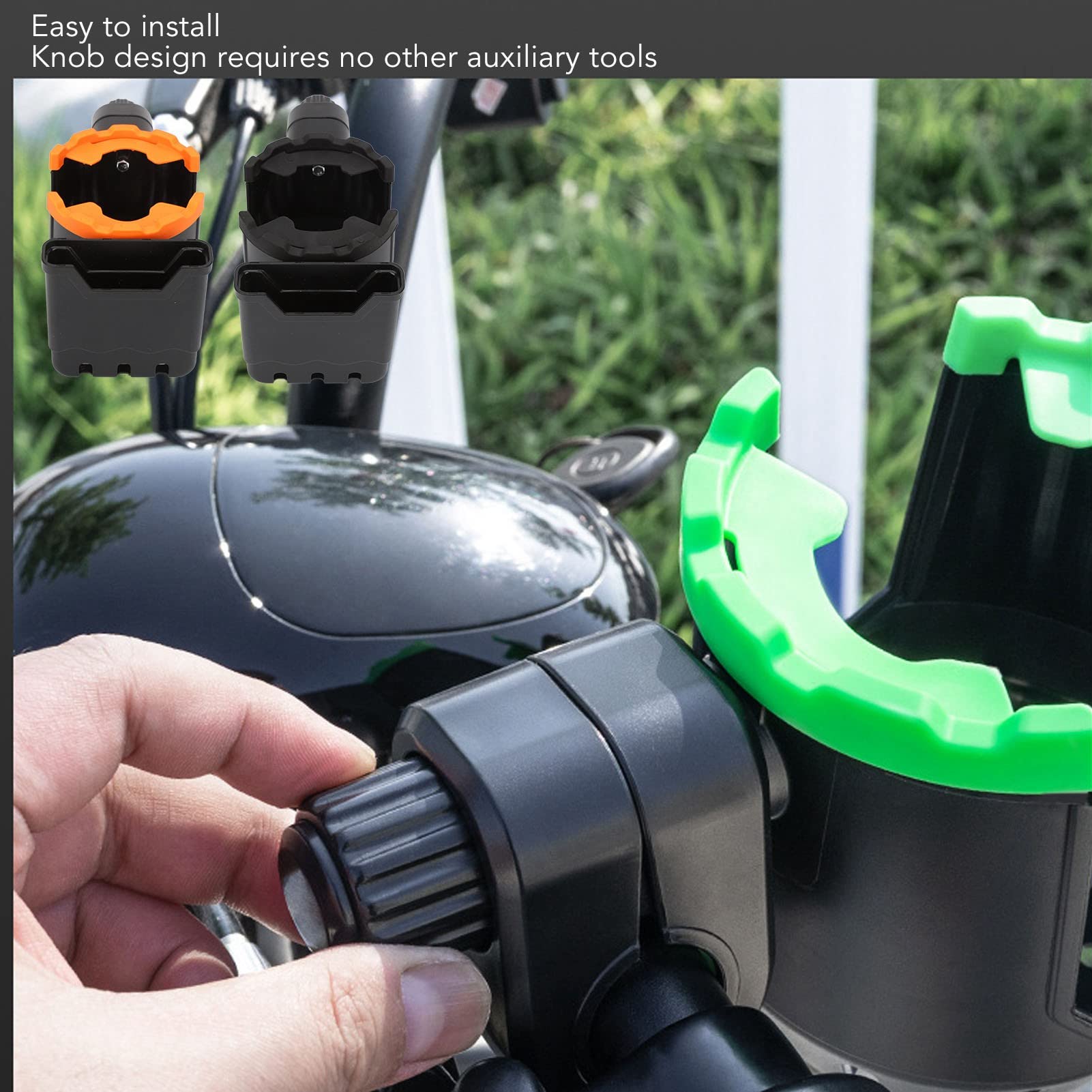 Stroller Cup Holder,Holder for Walker, Multifunction Large Caliber Designed 360 Degrees Rotation Portable Stroller Cup Holder Attachment, Suitable for Wheelchair, Walker, Accessories(o¡§2?¡§?), str