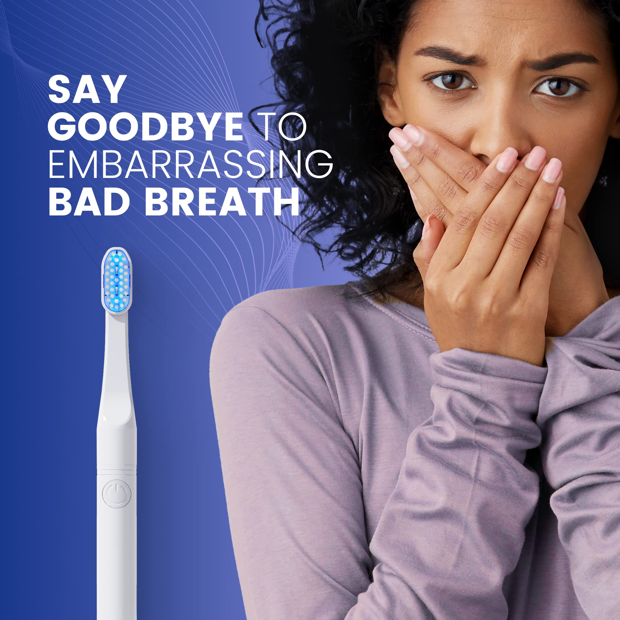Tromatz Simple Pro Battery Powered Electric Toothbrush, Gentle & Deep Cleaning with New Bioelectric Microcurrent Wave Technology | for Sensitive Teeth & Gums - Black