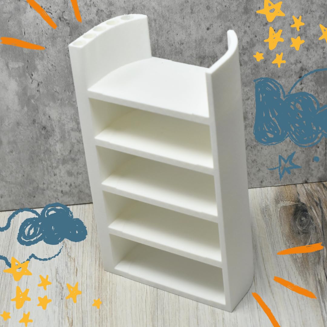 Lid Organizer Compatible With Stanley Cup Lids | 5 Lid Organizer for Cabinets or Kitchen Counter | Includes Straws Storage | Made in USA (White)
