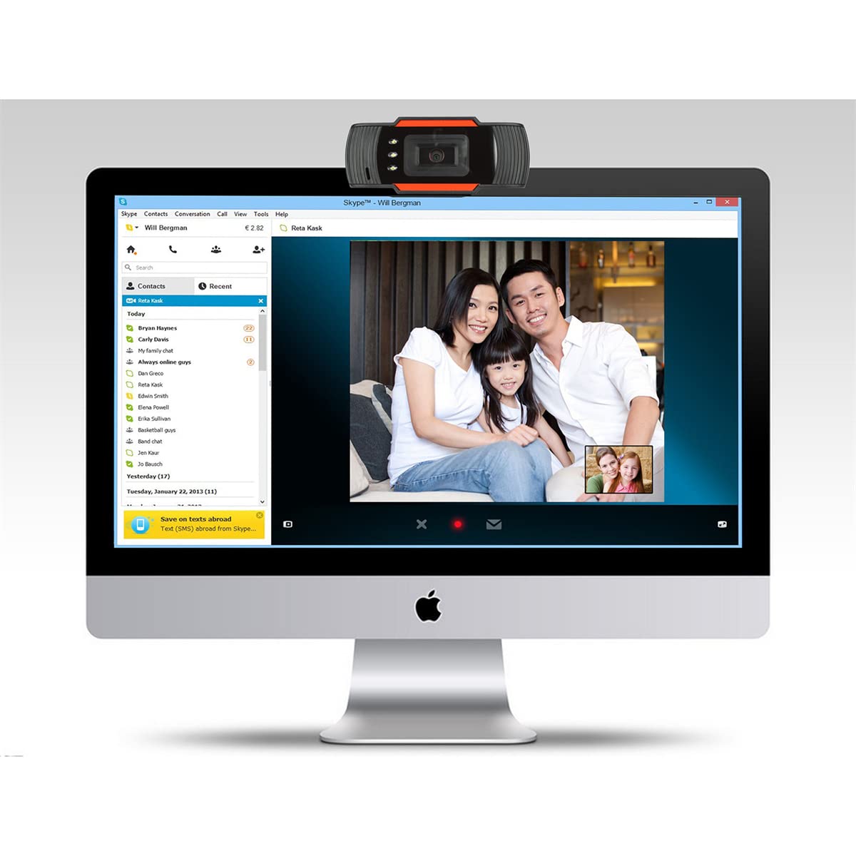 SYVI Webcam HD Webcam with Mic,Software Control and Privacy Mask, USB PC Camera,Plug and Play,for Meetings and Video Calls,Black