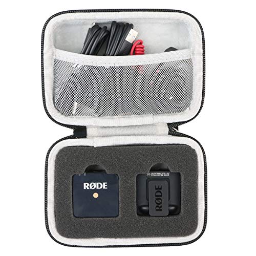 khanka Hard Travel Case Replacement for Rode Wireless GO II/GO 2 Dual Channel Compact Digital Wireless Microphone System (Rode GO)