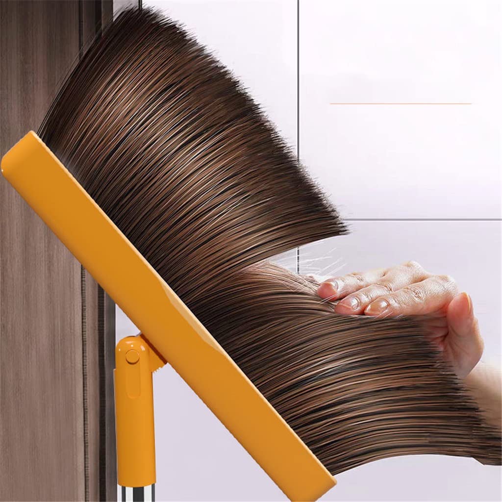 WSJIE Household Broom Folding Dustpan Floor Squeegee Brush Hair Dust Home Cleaning Products Garbage Collector Wiper Sweeper