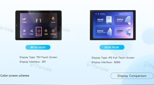 WT32-SC01 Plus 16MB with 3.5inch Multi-Touch LCD Screen with GUI Firmware ESP32-S3 Development Board WiFi BT BLE MCU Module Compatible with Arduino