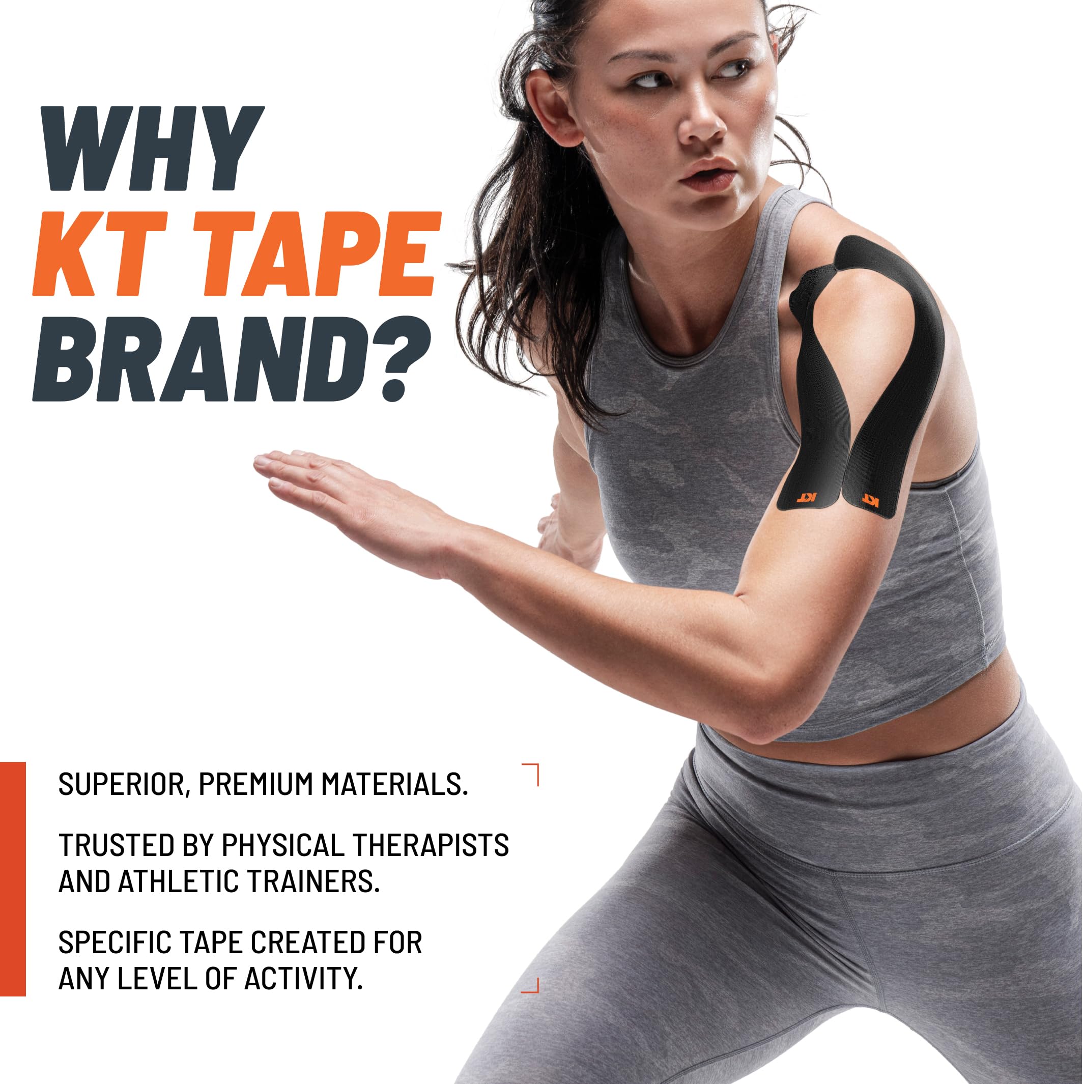 KT Tape, Original Cotton, Elastic Kinesiology Athletic Tape, 20 Count, 10β Precut Strips, Blue