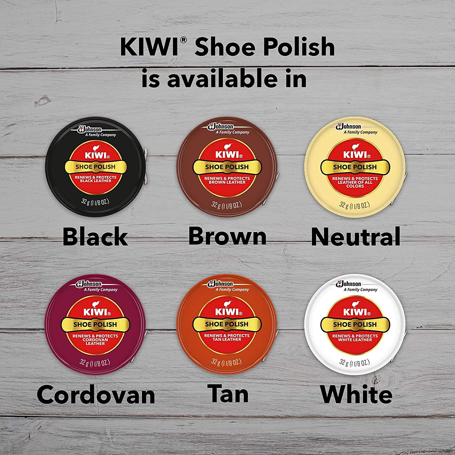 KIWI Parade Gloss Premium Shoe Polish Paste, 1-1/8 Ounce, Black - 6 Pack