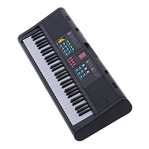 MQ6186 Keyboard Piano Portable 61 Keys Electronic Digital Music Piano Multifunctional with Microphone with Full-Size Keys for Kids Beginners