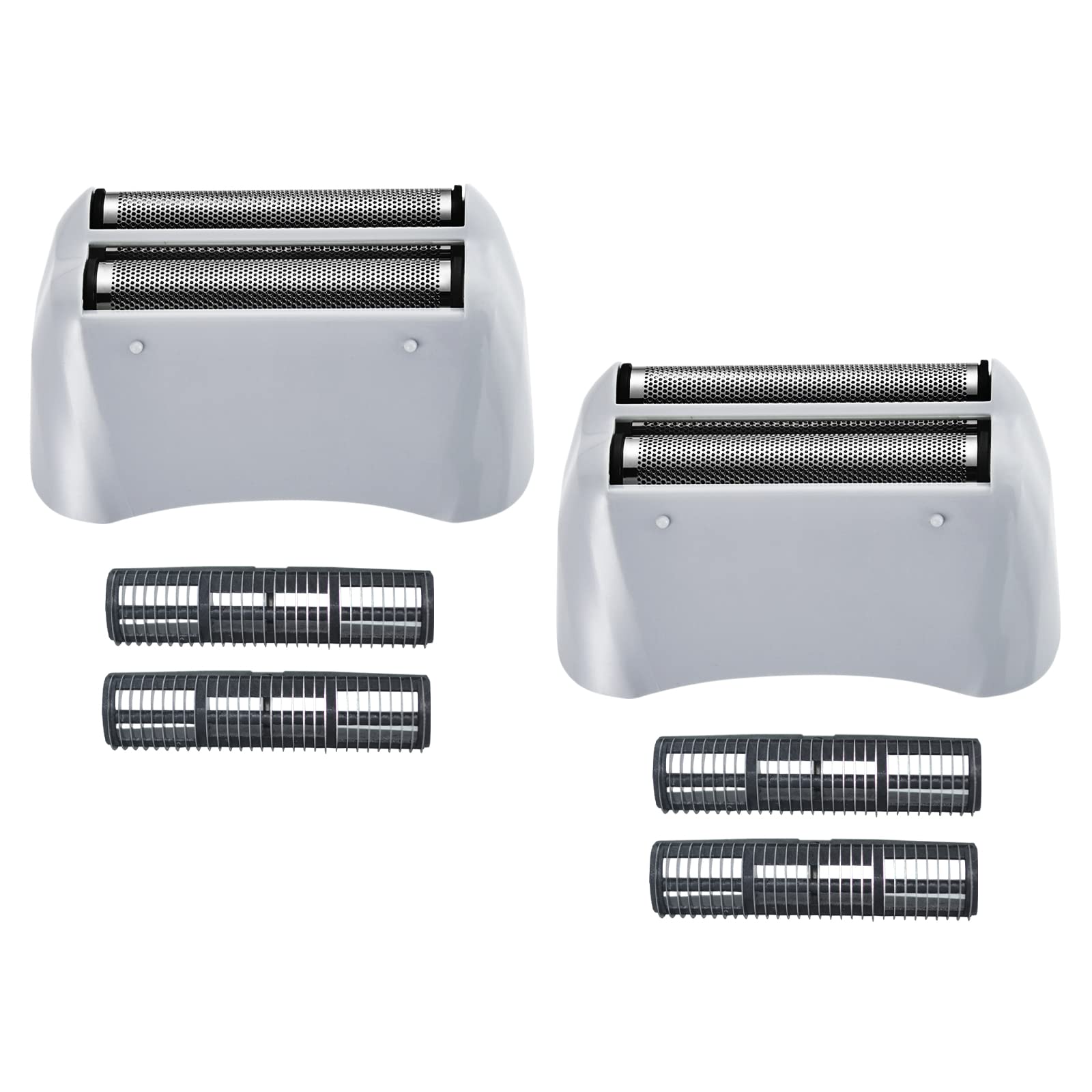 Shaver Replacement Silver Foil and Cutters Compatible with Andis 17150/17155 Pro Lithium Titanium Foil Shaver Replacement Heads(2 pack)